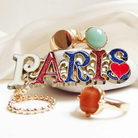 Jewelry | Vtg Sap Polyne Brooch Redblue Enamel Paris Made In Paris ...